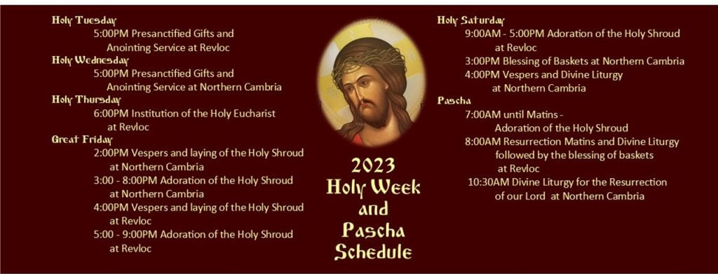 Holy Week & Easter Schedule of Services for 2023 | Holy Protection of ...
